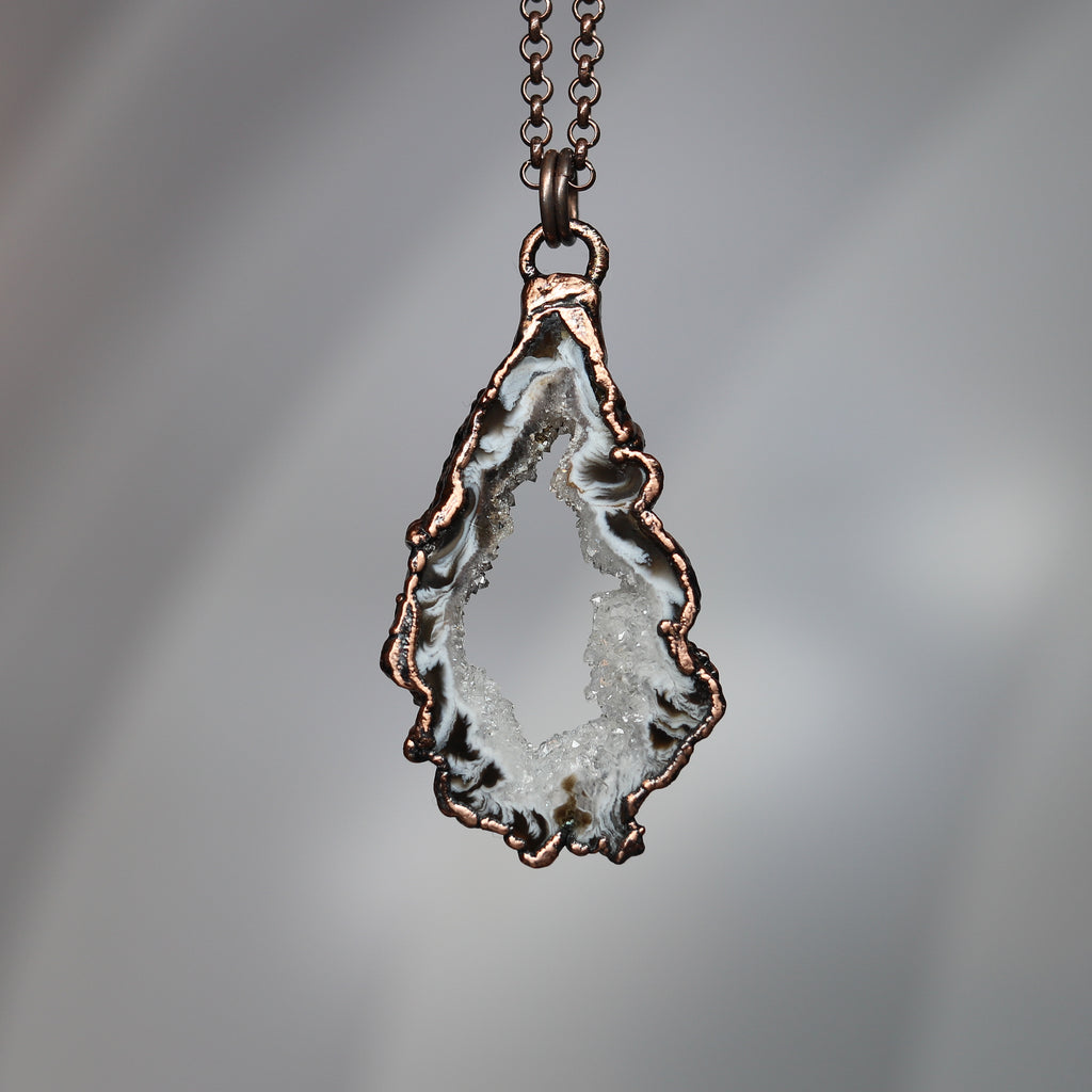 Crystallized Geode Slice Necklace – Realm and Reason