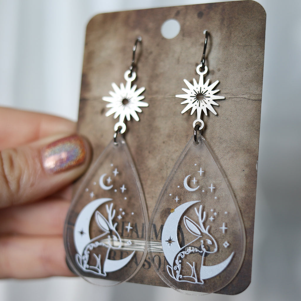 Celestial Jackalope Earrings – Realm and Reason