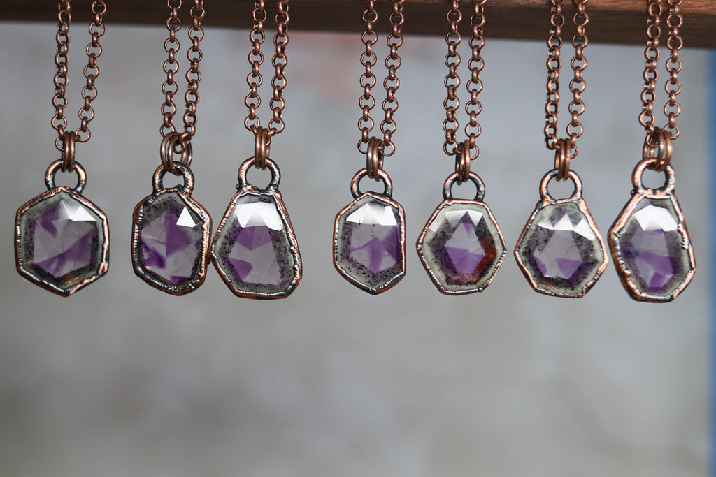 Faceted Atomic Amethyst Necklace (you choose) – Realm and Reason